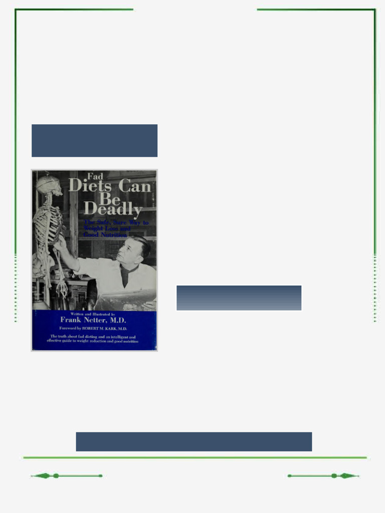 Netter s Fad diet can be deadly First Edition Dr. Frank Netter ebook ...