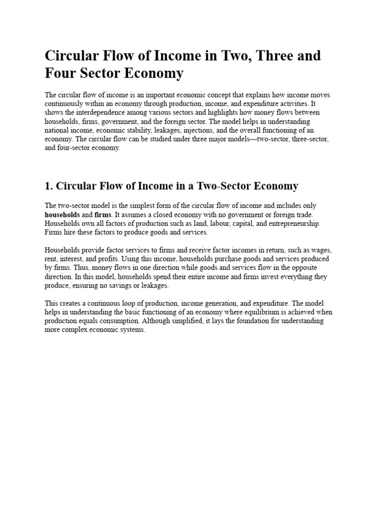 Microeconomics..income.Circular Flow of Income.docx | PDF | Government ...