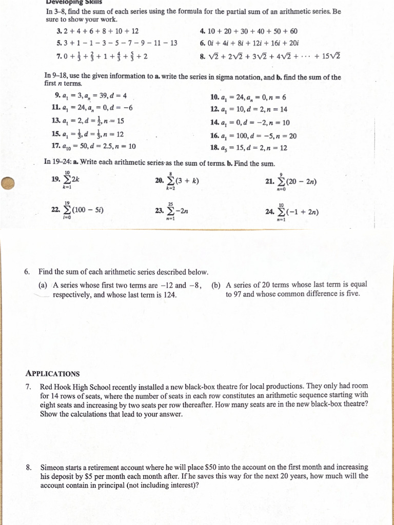 Arithmetic Series (1) | PDF