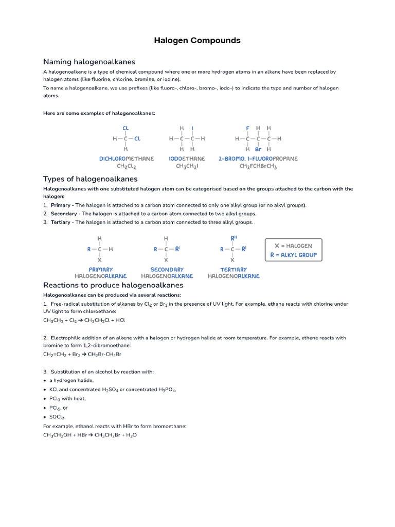 Halogen Compunds | PDF