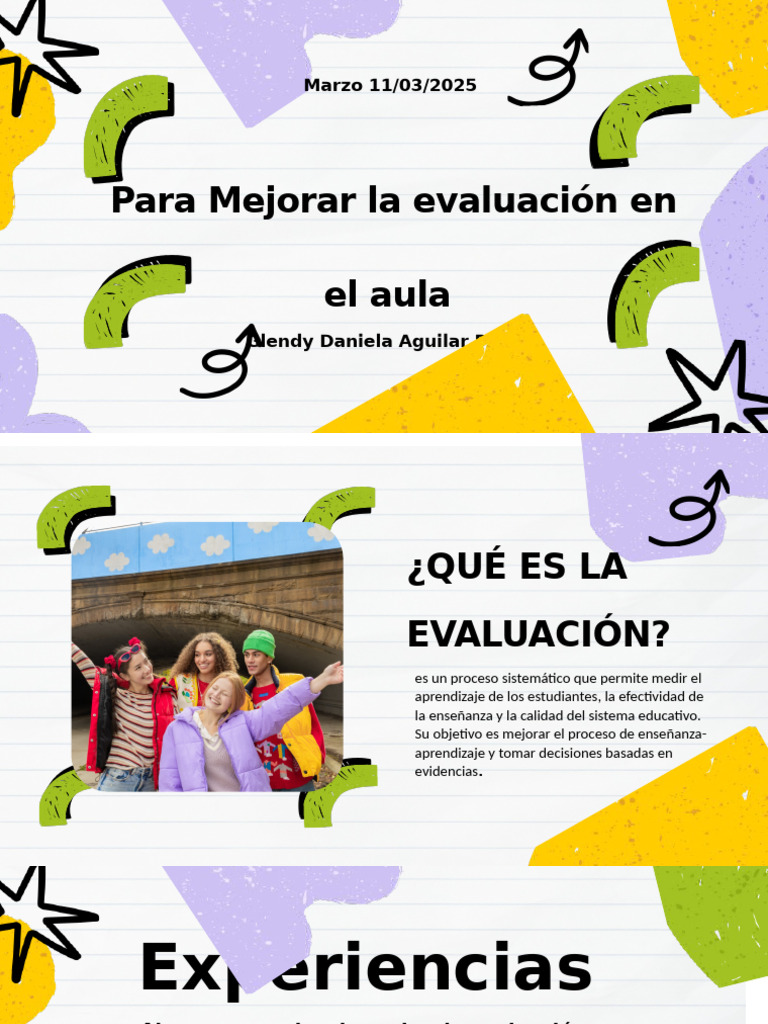 Actividad 1 para Mejorar La Evaluación en El Aula Daniela | PDF ...