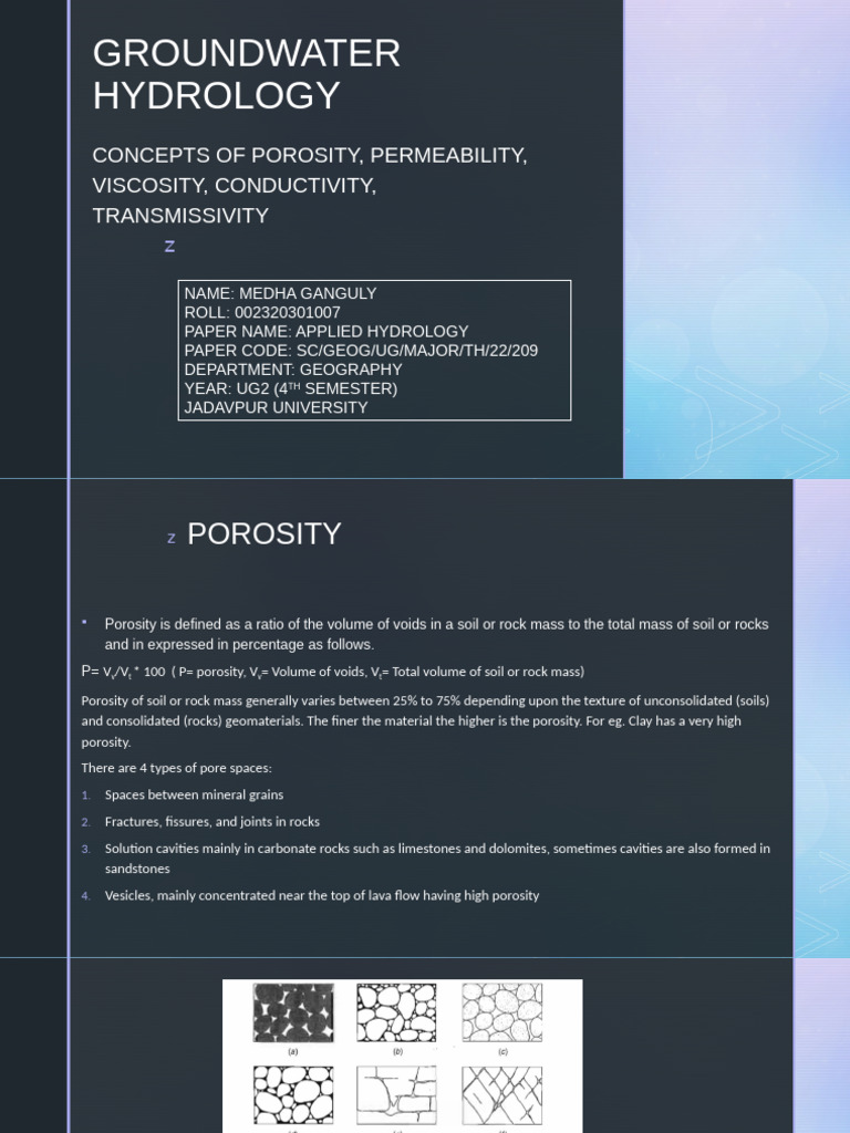 Groundwater Hydrology Concepts Explained | PDF | Porosity | Sedimentology