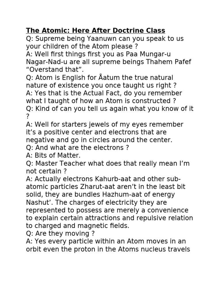 The Atomic.The Master Teacher | PDF | Electron | Atoms