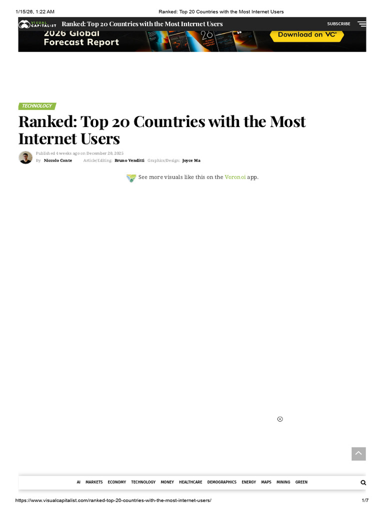 Ranked_ Top 20 Countries With the Most Internet Users | PDF | Mobile ...