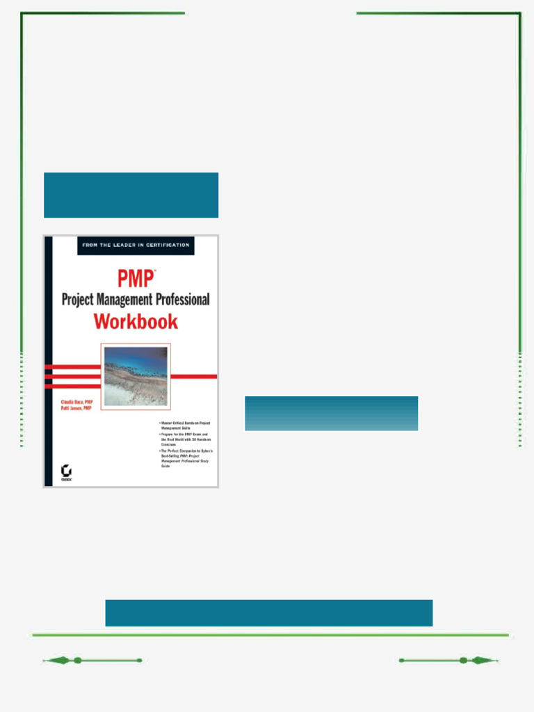 PMP Project Management Professional Workbook Claudia M. Baca ebook chapter bundle | PDF | Bears ...