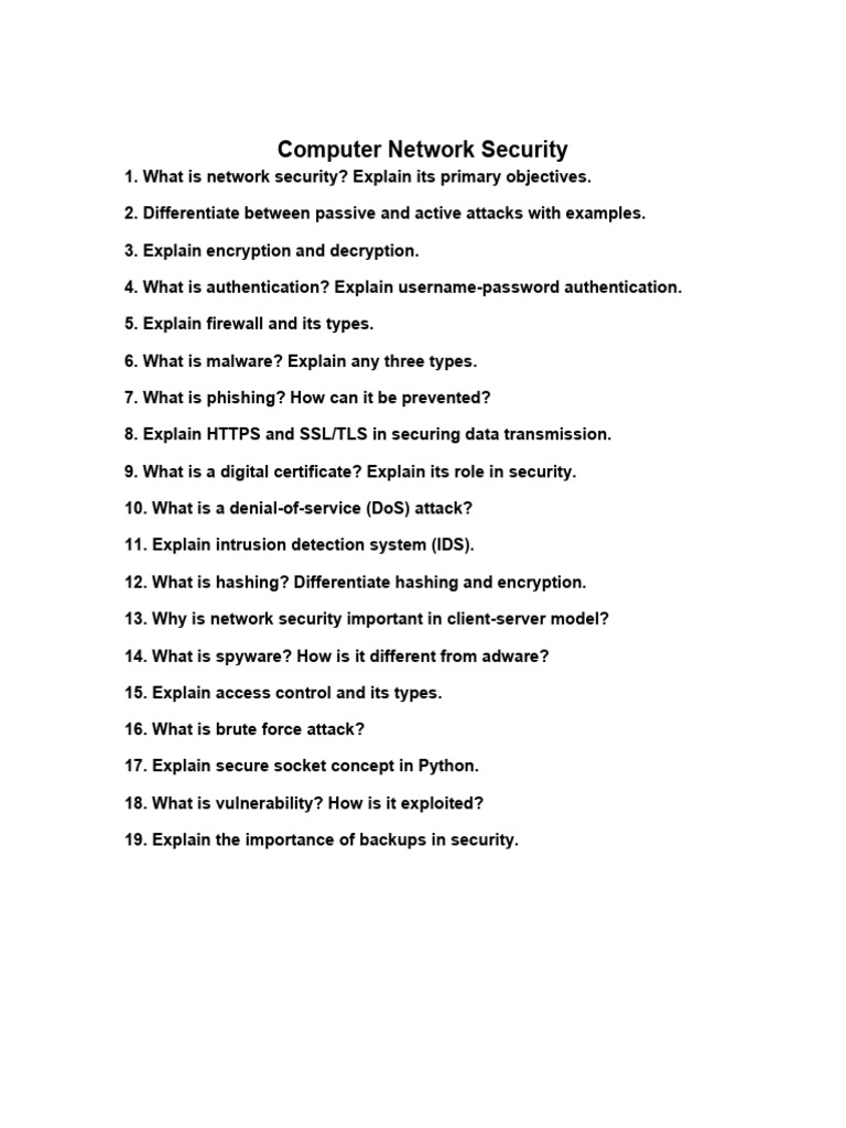 Comprehensive Guide to Network Security | PDF