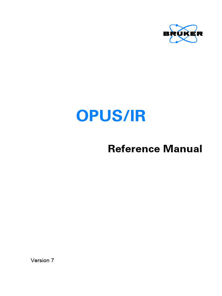 OPUS Spectroscopic Software Manual | PDF | Graphical User Interfaces ...