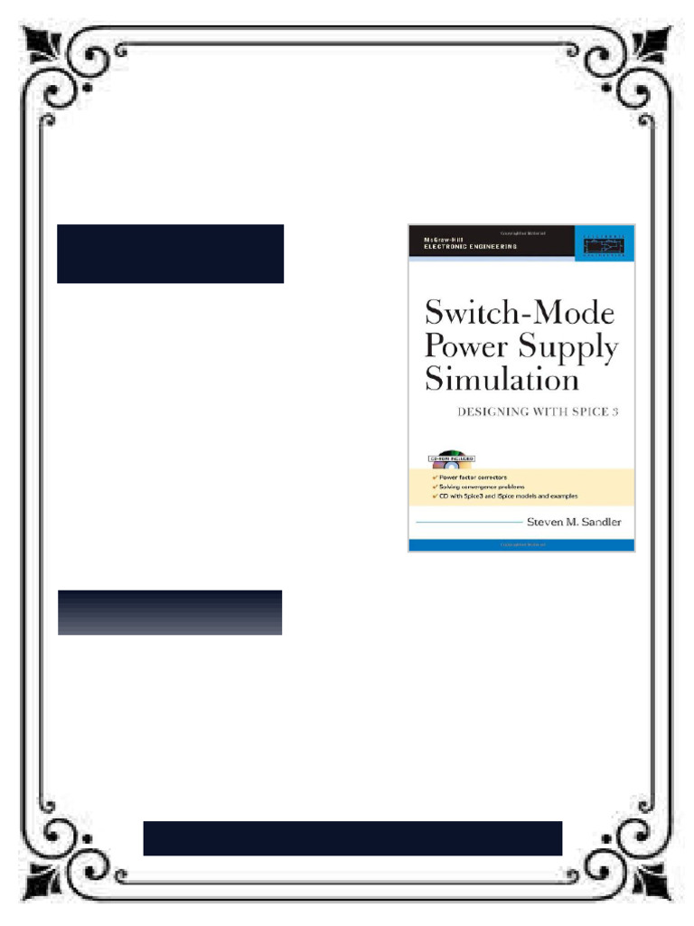 Switch Mode Power Supply Simulation Designing with SPICE 3 McGraw Hill Electronic Engineering ...