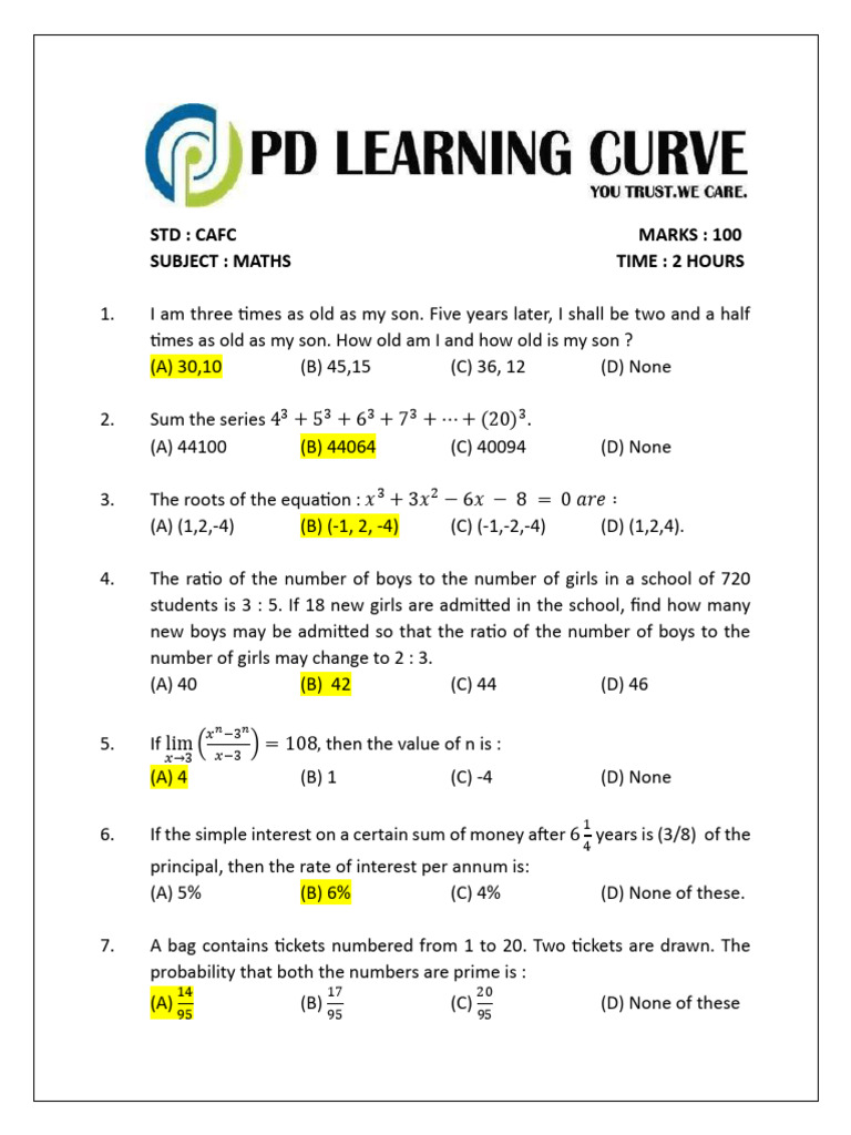 CAFC J25 - MT 1 ANS | PDF