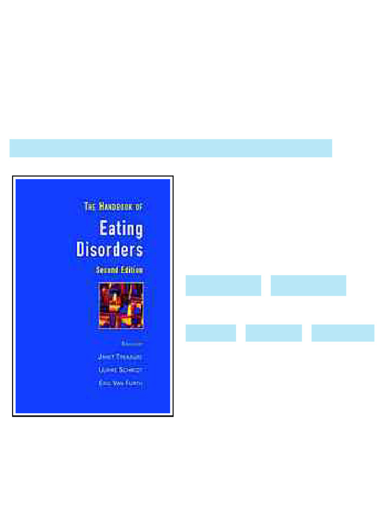 (Ebook) Handbook of eating disorders by Janet Treasure; Ulrike Schmidt ...