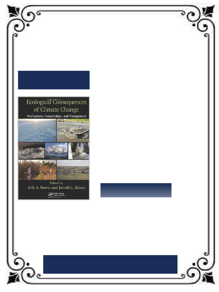 Ecological Consequences of Climate Change Mechanisms Conservation and ...