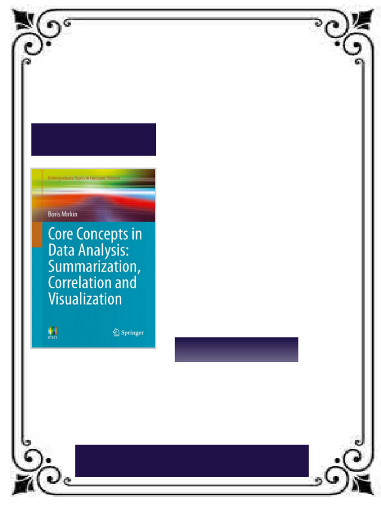 Core Concepts in Data Analysis Summarization Correlation and ...