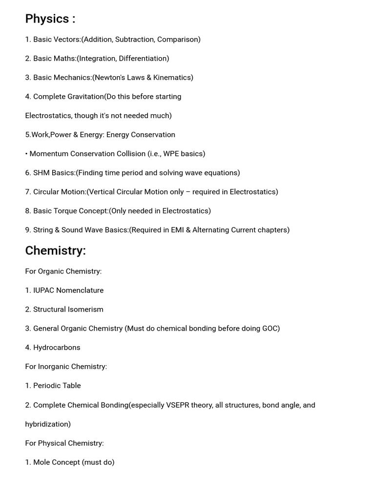 Essential Physics, Chemistry, and Maths Concepts | PDF