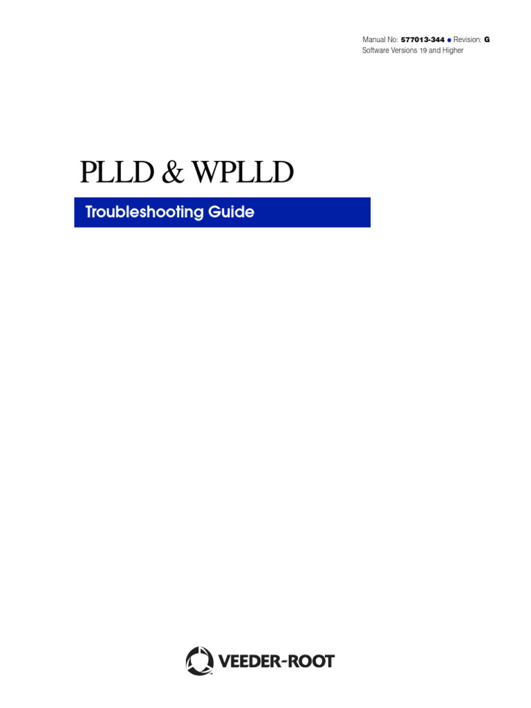 PLLD Manual de Solución de Problemas | PDF | Valve | Leak