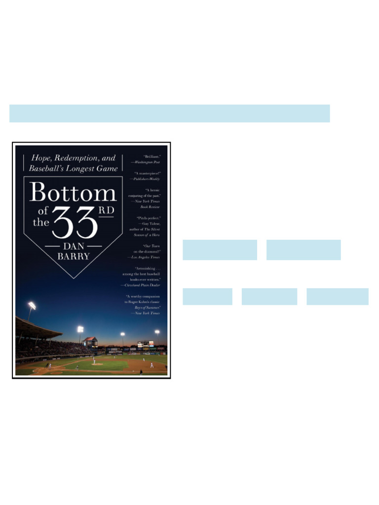 Bottom Of The 33rd Dan Barry ebook newly updated content | PDF ...
