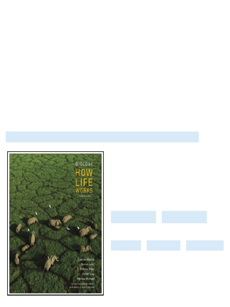 Test Bank for Biology: How Life Works, 3rd Edition, James Morris ...