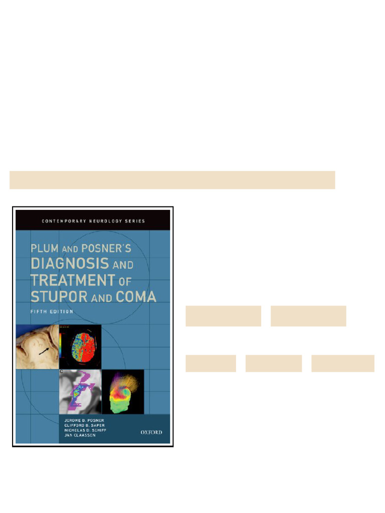 Plum And Posners Diagnosis And Treatment Of Stupor And Coma 5th Edition ...