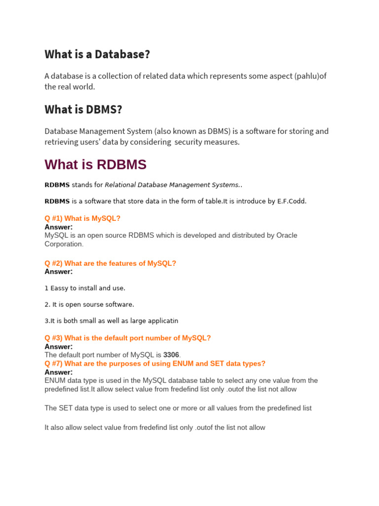 DBMS | PDF | Relational Database | Databases