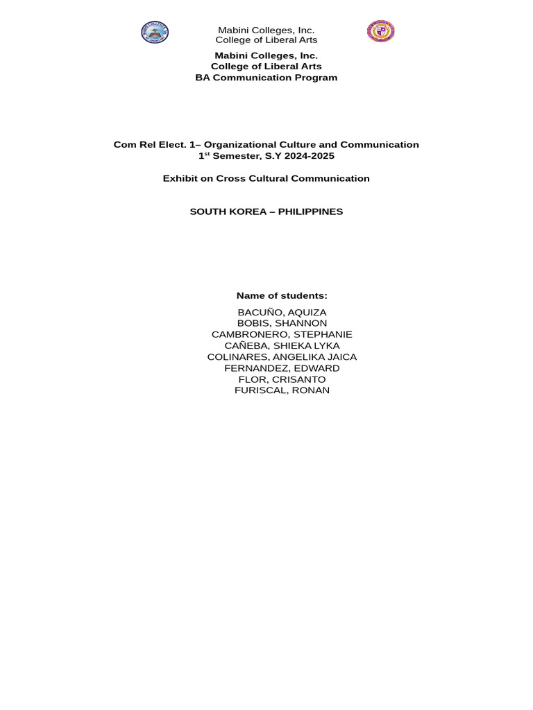 Cross-Cultural Communication Exhibit Report | PDF | Computing | Human ...