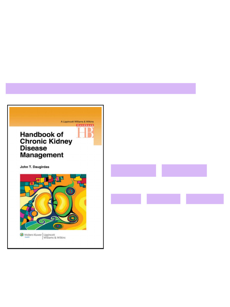 Handbook of Chronic Kidney Disease Management (Lippincott Williams ...