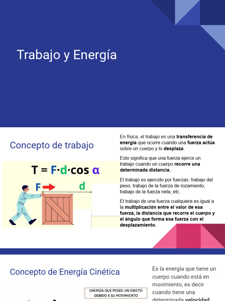 Trabajo y Energía | PDF | Fuerza | Energía cinética