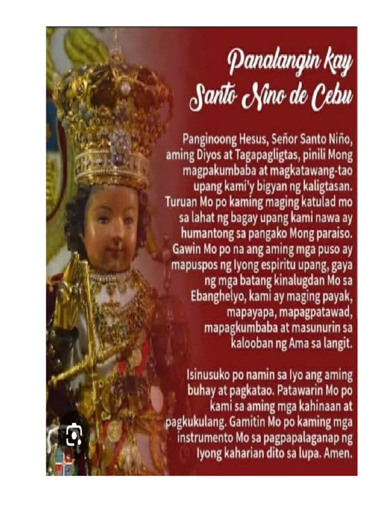 Panalangin Para Kay Santo Nino | PDF