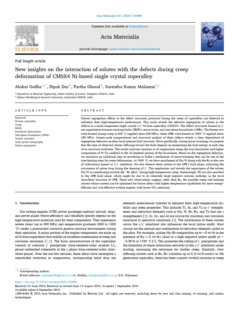New Insights on the Interaction of Solutes With the Defects During ...