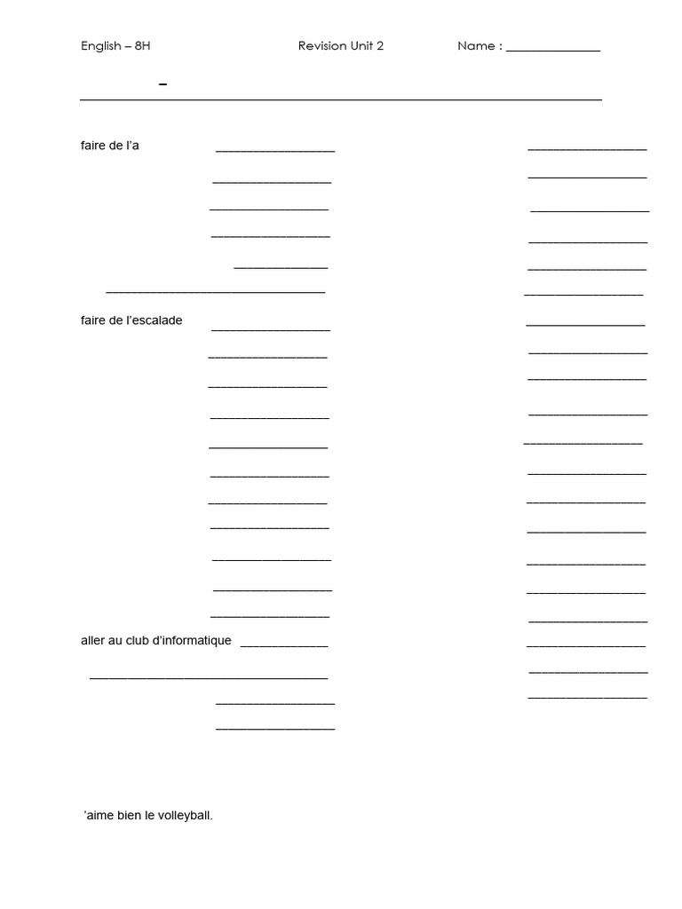 U2 Revision | PDF | Subject (Grammar) | English Language