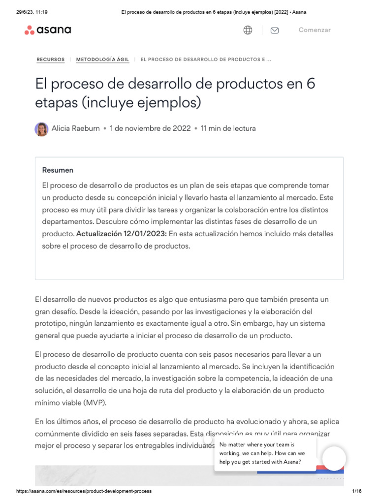 El Proceso de Desarrollo de Productos en 6 Etapas | PDF | Marketing ...