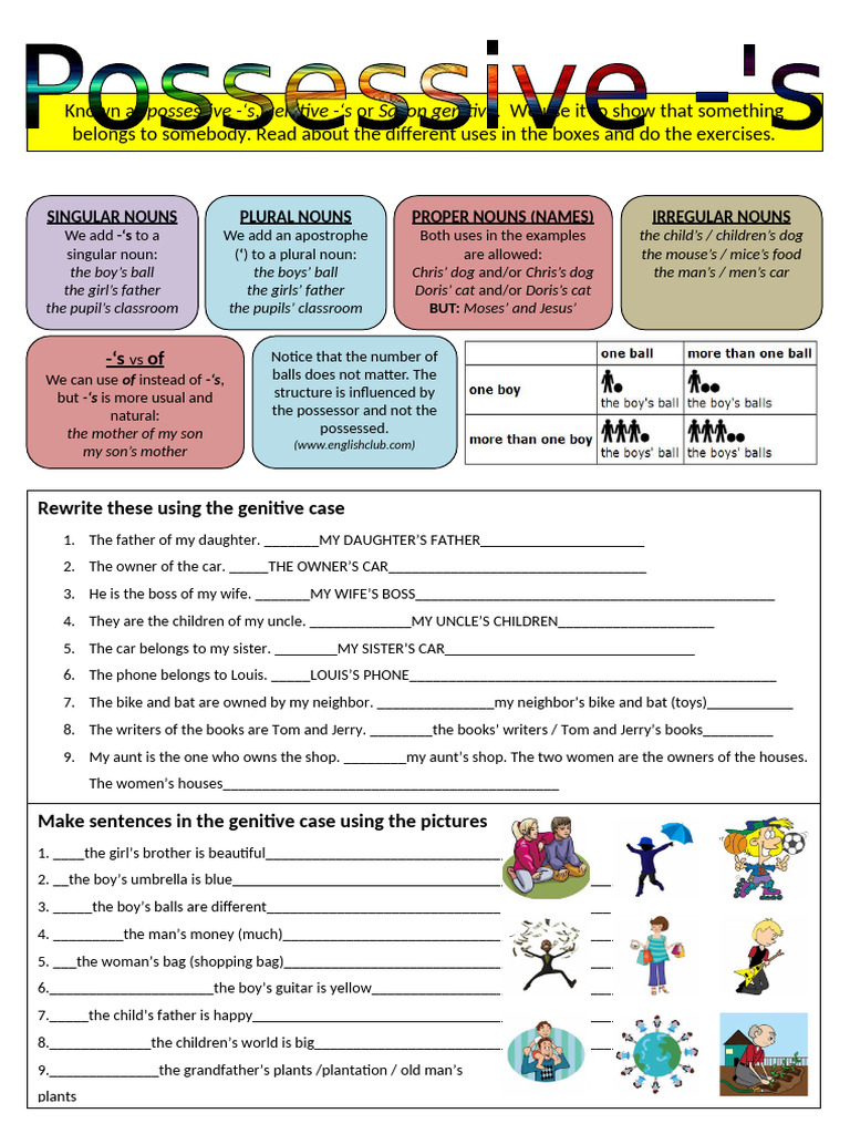 Understanding the Genitive Case in English | PDF | Languages | Foreign ...