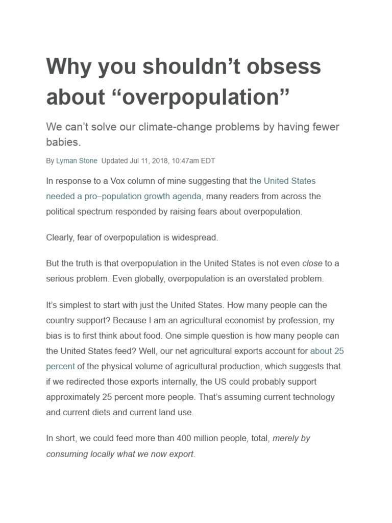 Vox Article for Reaction Paragraph | PDF | Cost Of Living | Climate Change