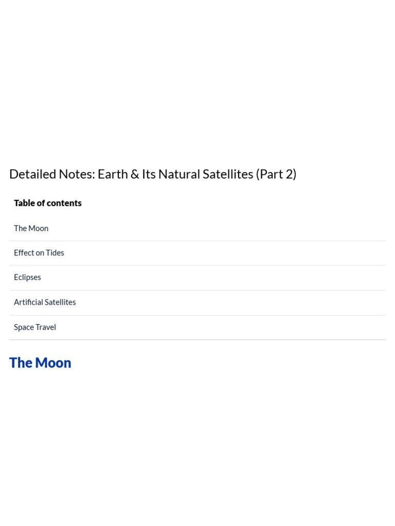 Moon Phases and Tidal Effects Explained | PDF | Moon | Solar Eclipse
