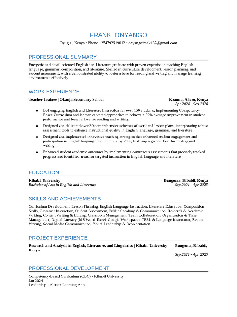 English Teacher & Curriculum Developer | PDF | Literacy | Curriculum