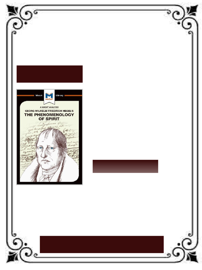 An Analysis of G W F Hegel s Phenomenology of Spirit 1st Edition Ian ...