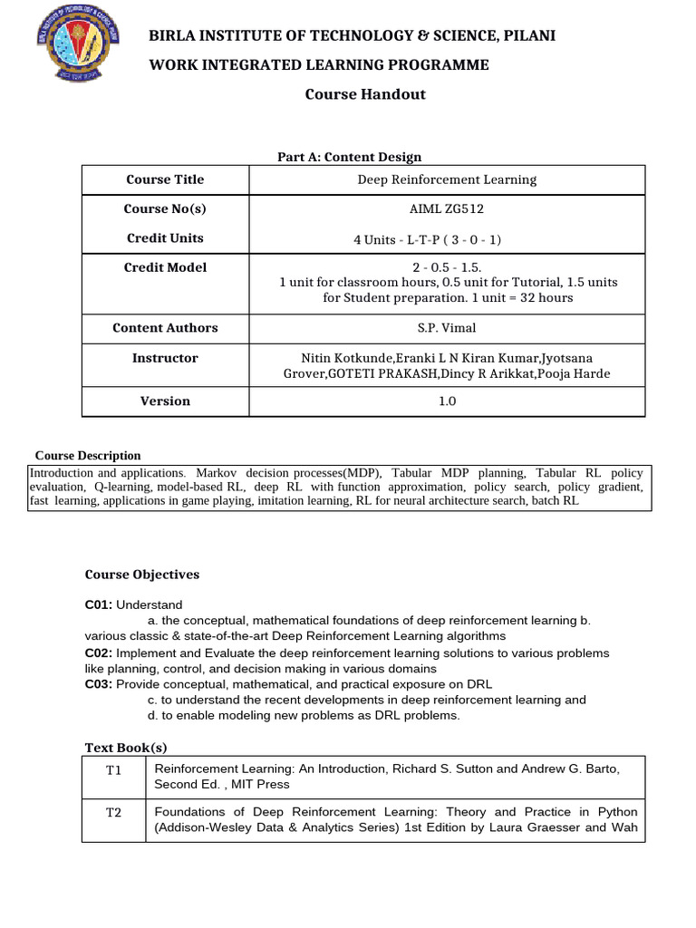 Deep Reinforcement Learning Course Guide | PDF | Machine Learning ...