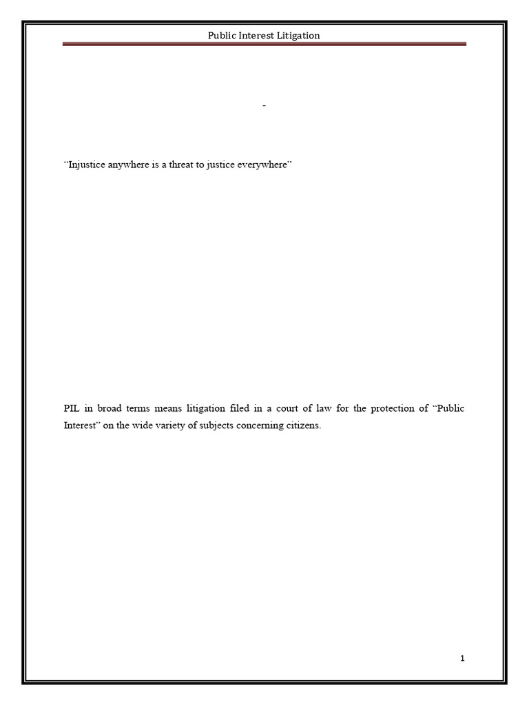PROJECT-Public-Interest-Litigation | PDF | Justice | Crime & Violence