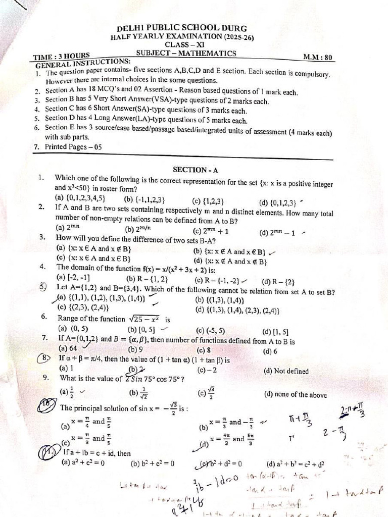 Maths Mid Term | PDF