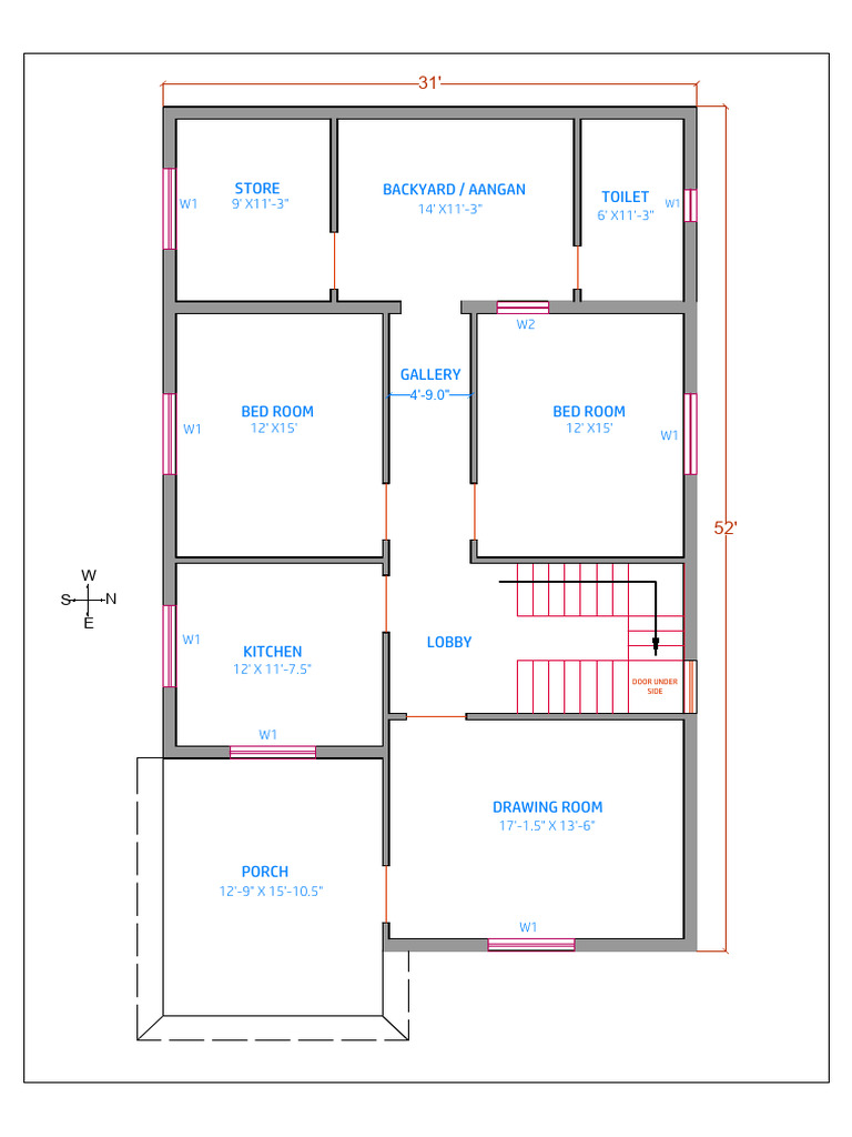 House Layout Dimensions and Rooms | PDF