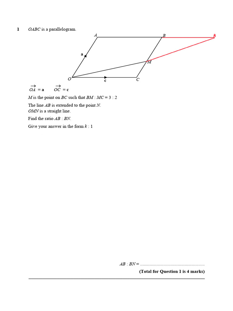 Vector Ratio Problems in Geometry | PDF | Mathematics | Euclidean Geometry