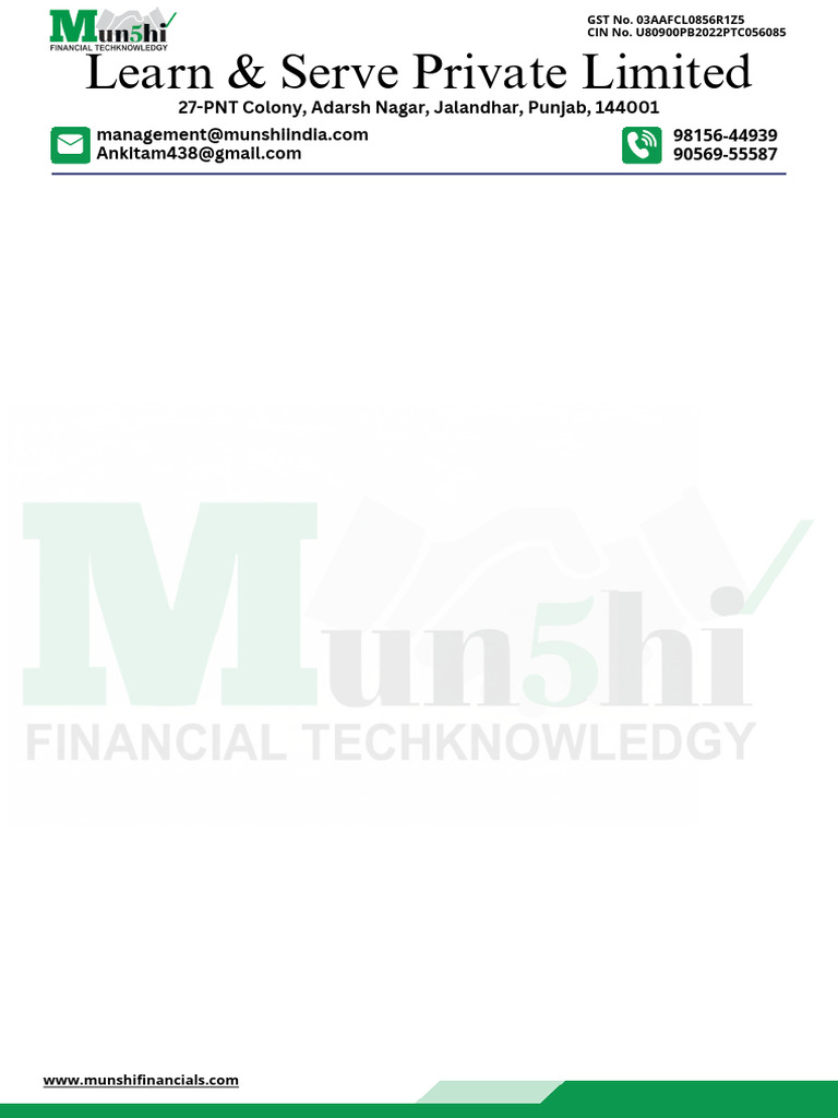 Learn & Serve Private Limited Info | PDF