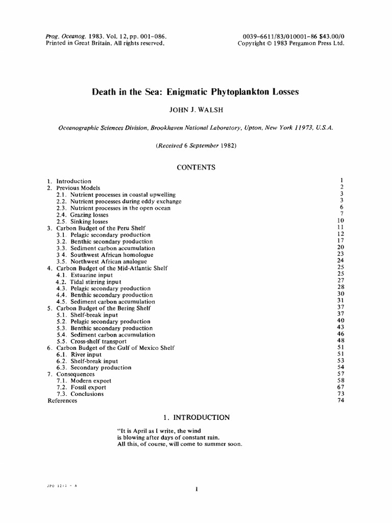 Phytoplankton Losses in Marine Ecosystems | PDF | Continental Shelf ...