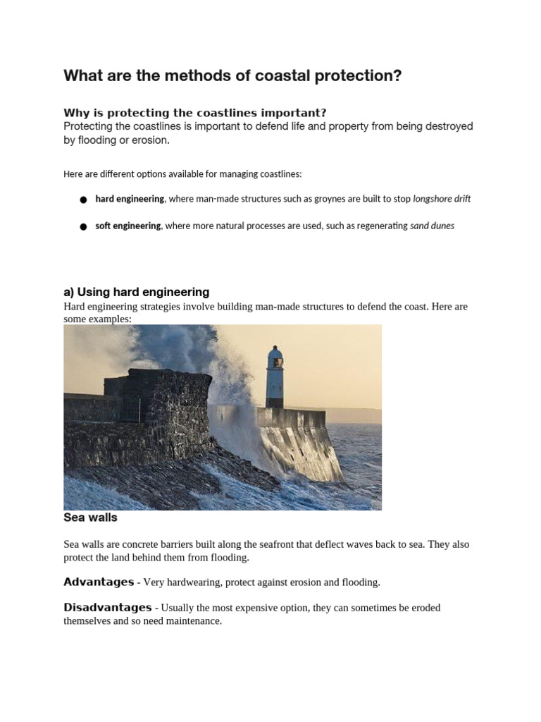 Coastal Protection Methods Explained | PDF | Beach | Coast
