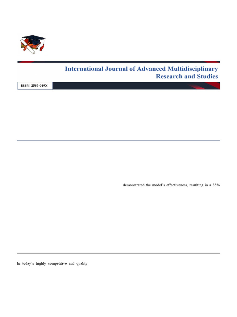 Predictive Quality Assurance Model for Zero-Defects | PDF | Six Sigma ...