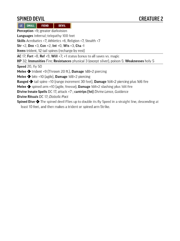 Spined Devil | PDF