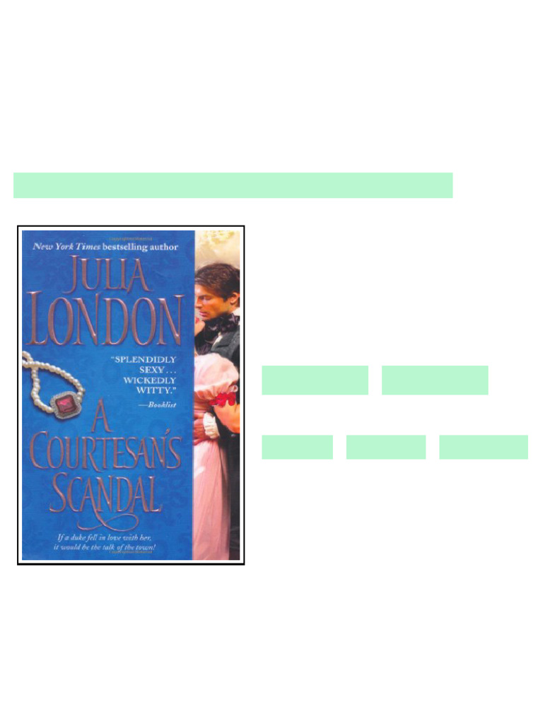 A Courtesan s Scandal Scandalous 3 Julia London Kindle & PDF Formats ...