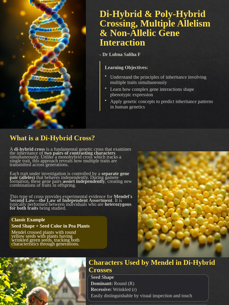 Di Hybrid and Poly Hybrid Crossing Multiple Allelism and Non Allelic ...