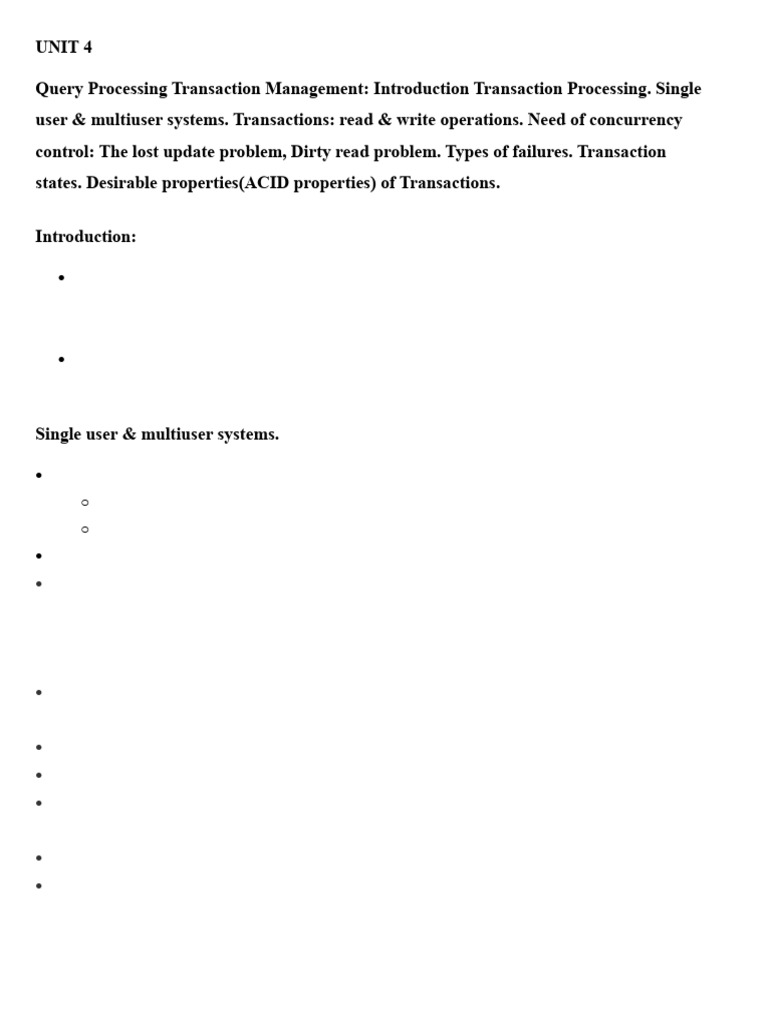 DBMS 4(2) | PDF | Process (Computing) | Database Transaction