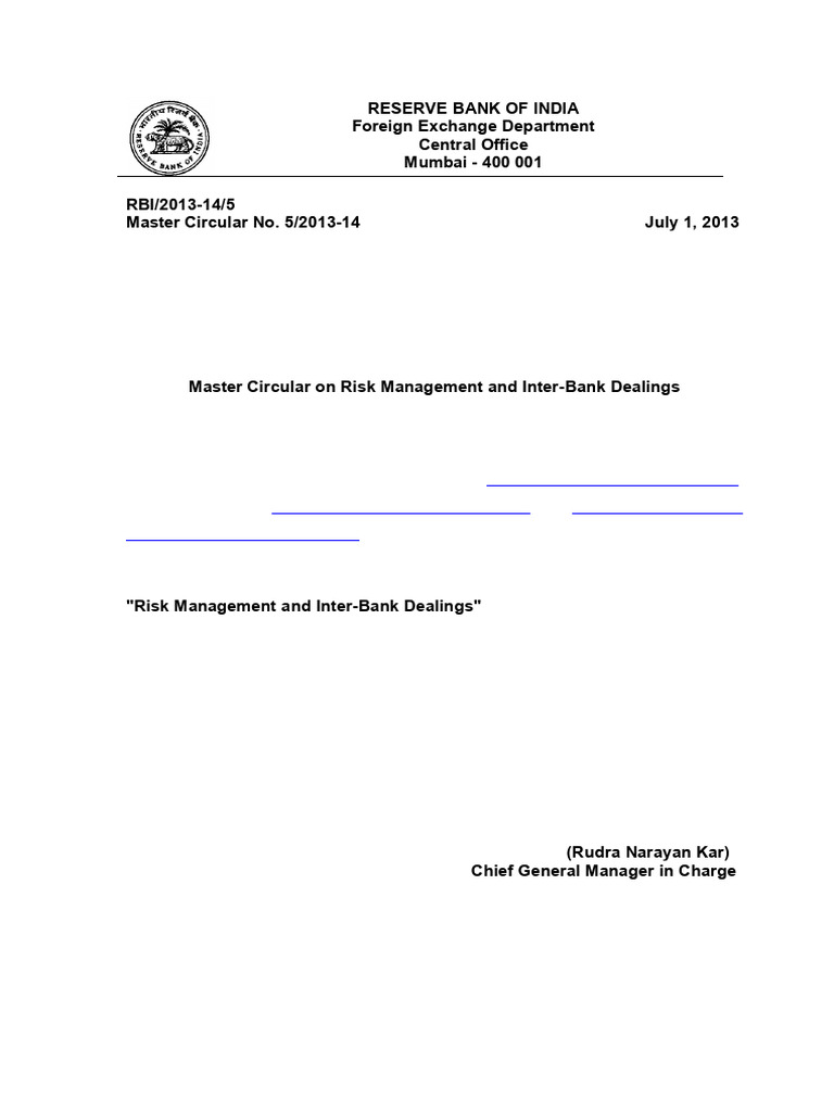 2 Risk Management and Inter Bank Dealings | PDF | Option (Finance ...