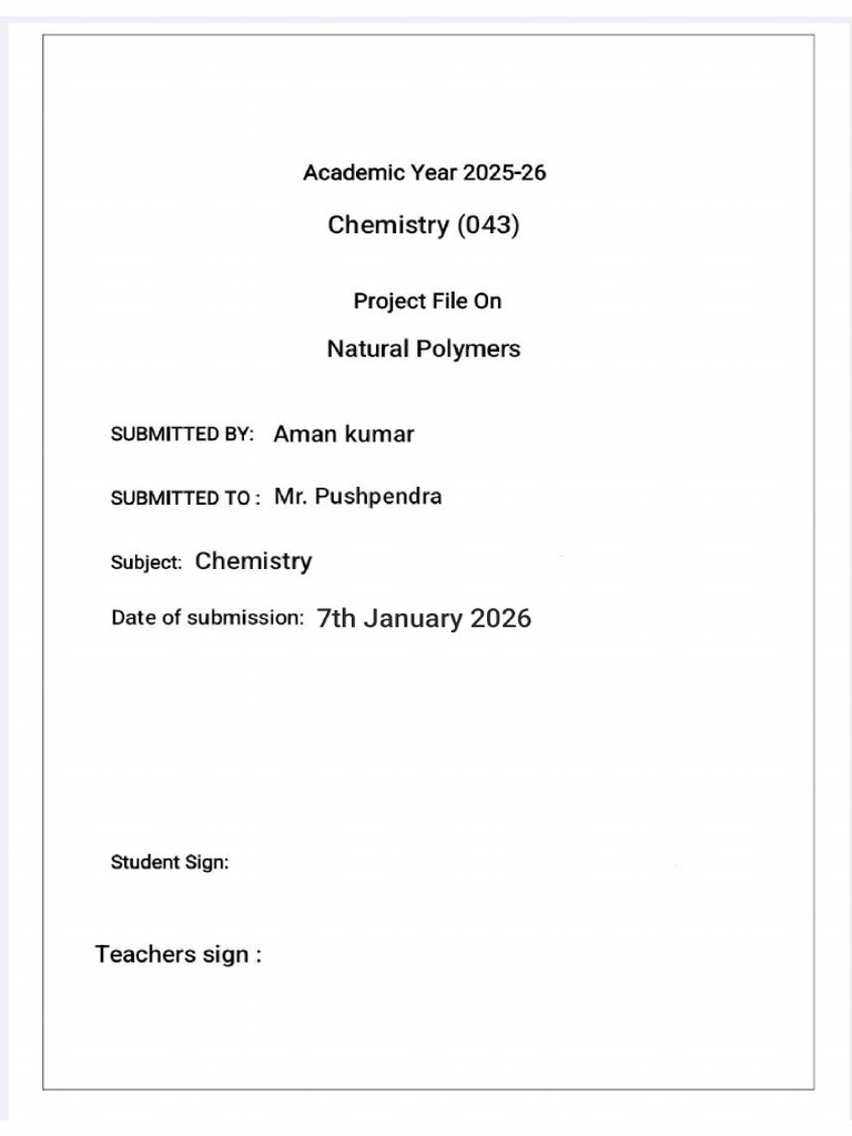 Chemistry Project File-1 | PDF