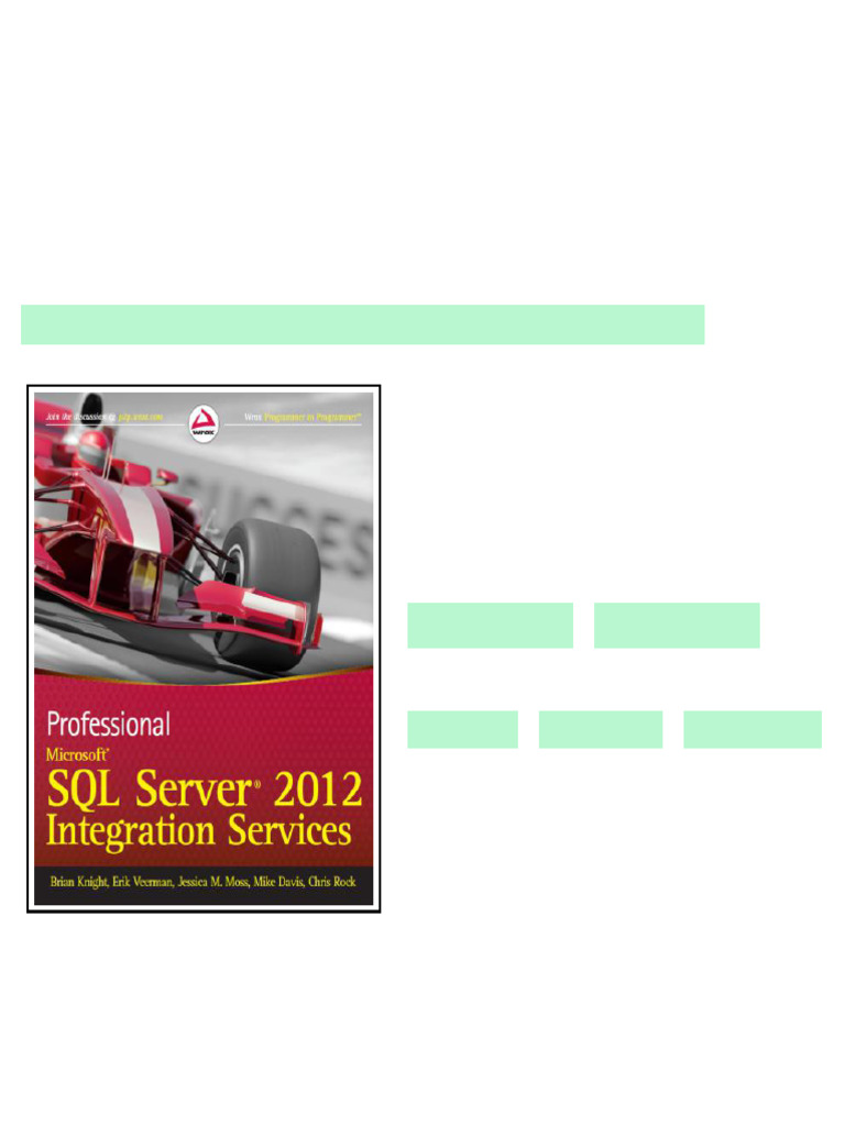 Professional Microsoft SQL Server 2012 Integration Services 1. Auflage Edition Brian Knight pdf ...